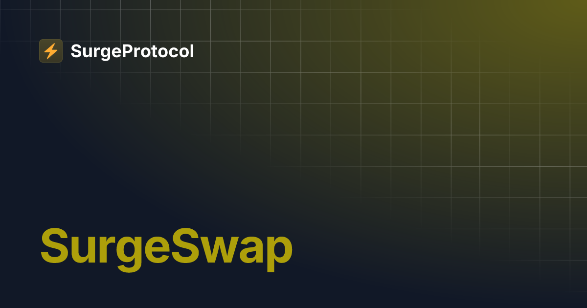 SurgeSwap | SurgeProtocol